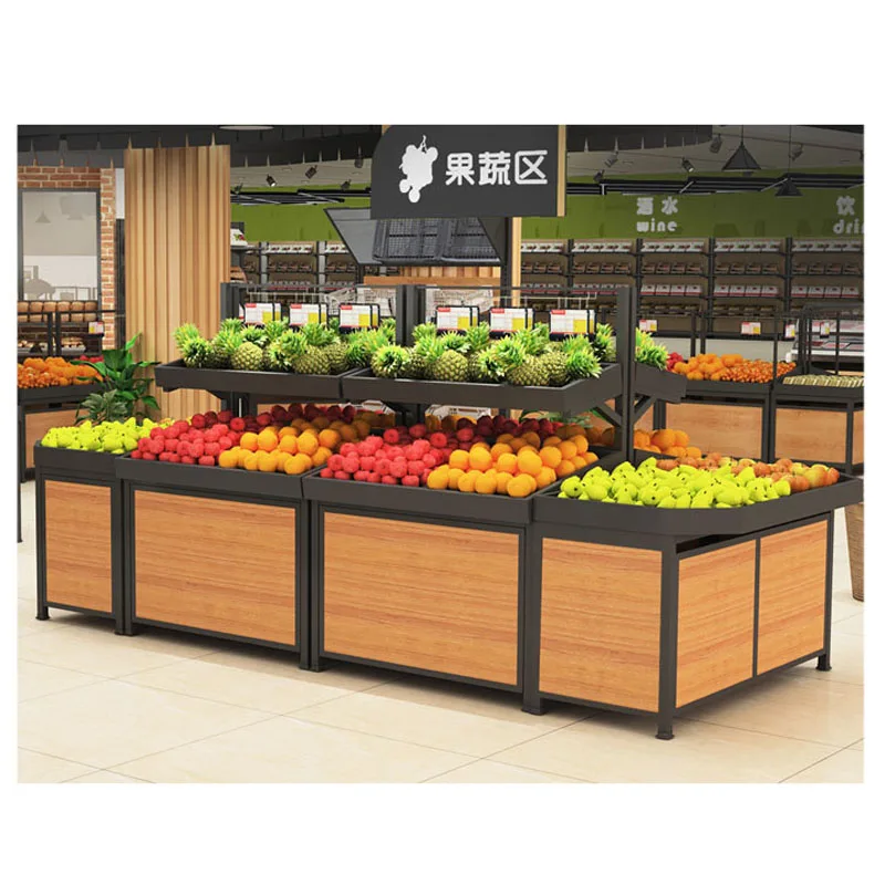 Supermarket Gondola Shelving for Fruits and Vegetables - Customizable ...