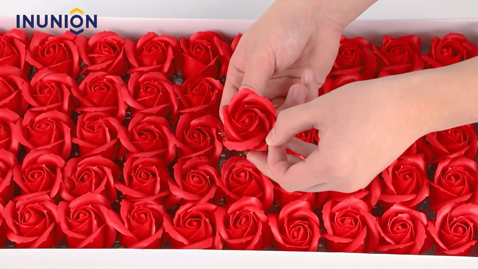 Inunion Flower Soap Roses Gift Box 50 Pcs Soap Rose Flower Gift Box ...