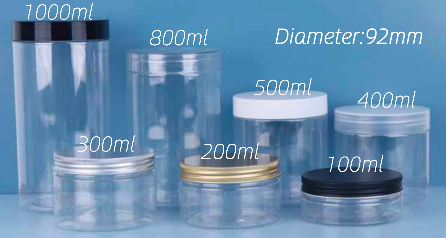 Custom 100ml 200ml 8oz 300ml 12oz 500ml Clear White Black Amber Wide ...