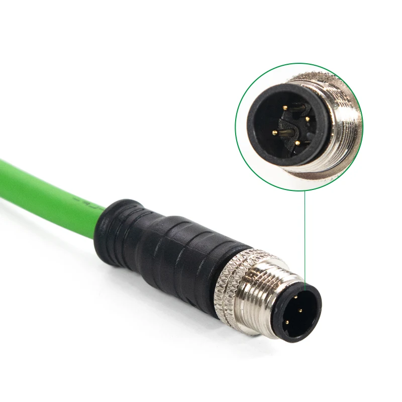 M12 To Rj45 Gigabit Ethernet Cable Industrial Camera 4pin A Code ...