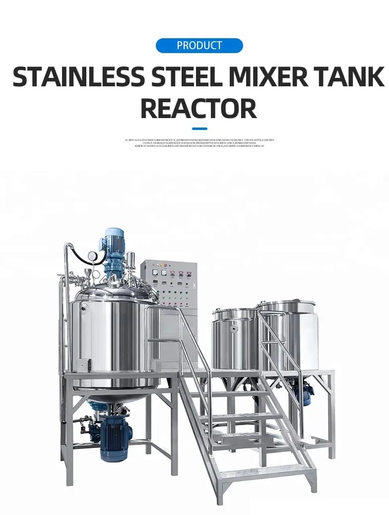 Stainless Steel Stirrer Jacketed Tank Agitator Mixer