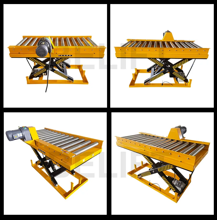 Rollers Mini Lift Machine Scissor Lift Platform Electrical Hydraulic ...