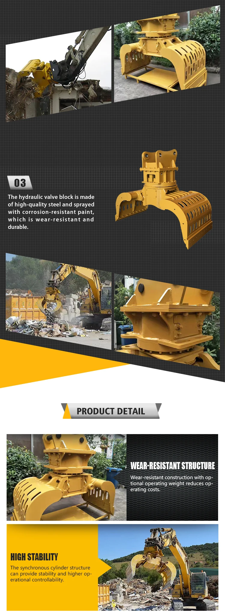 75 Excavator Conversion Clamp Saw Grabber Forestry Logging Automatic ...