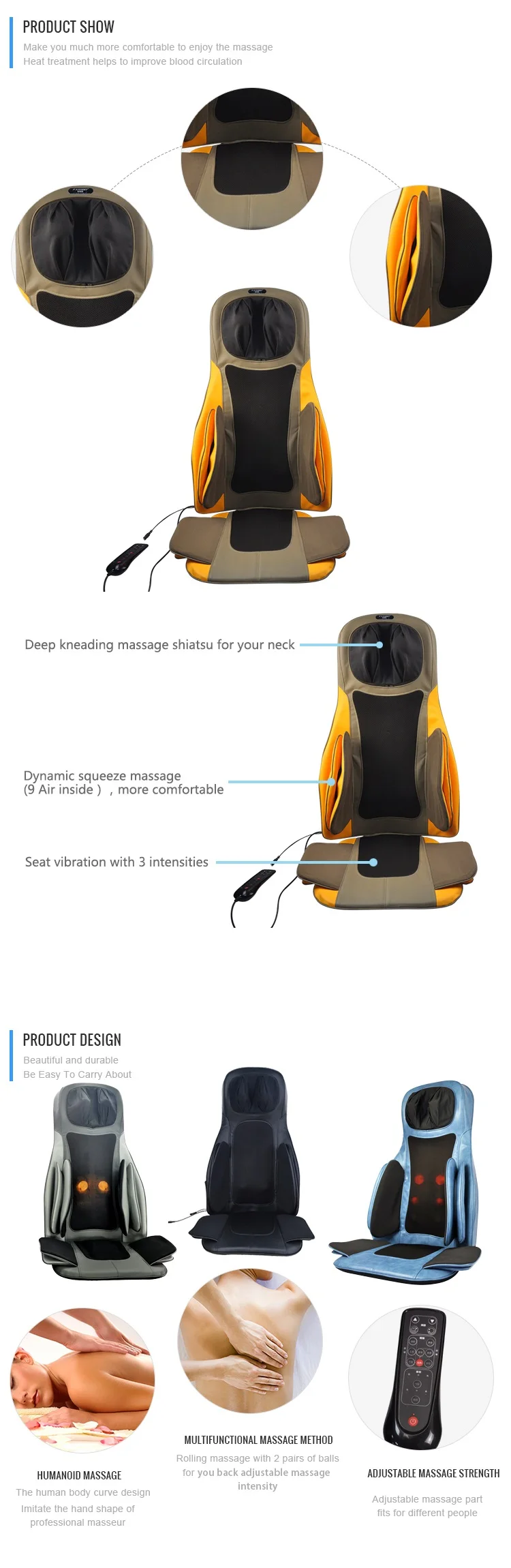 High Quality 3d Remote Control Home Office Car Cushion Buttocks ...