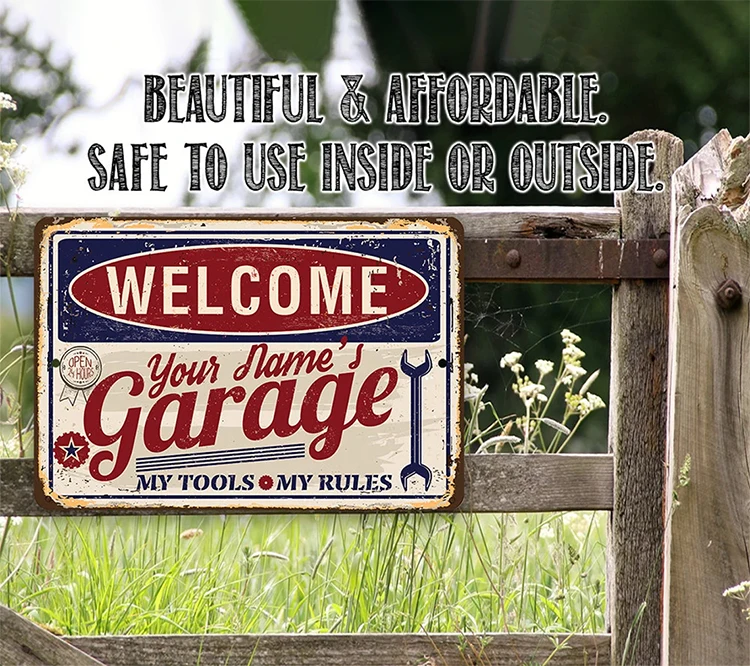 Kirsite Metal Sign Vintage Garage Decorative Poster Retro Tin Plate ...
