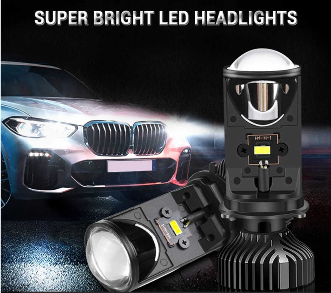 H4 LED Headlight - 16000LM High Power Lens 45W 20W Universal