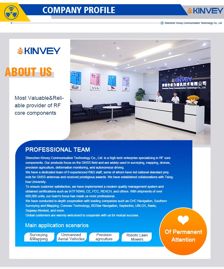 Kinvey High Precision Rtk Gnss Antenna Helix Positioning Uav Unmanned Vehicle Ship Gps L1 L2 L5 ...