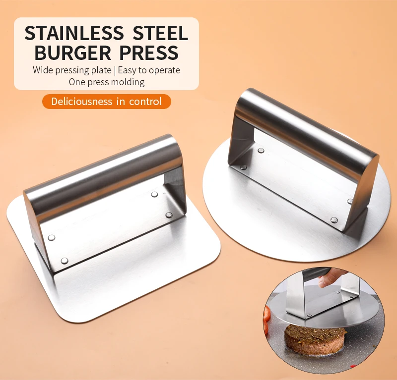 Stainless Steel Smash Burger Press Hamburger Patty Maker For Meat ...