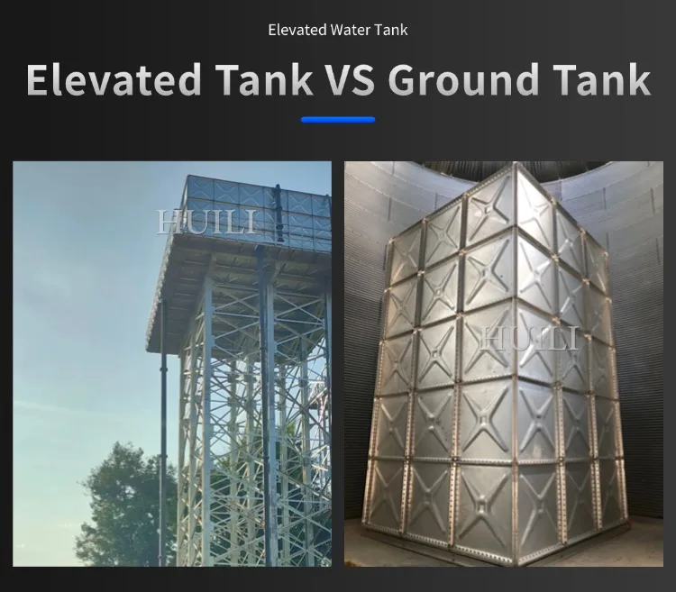 Elevated Steel Tower Water Tank Structure - Hot Dip Galvanized Overhead ...