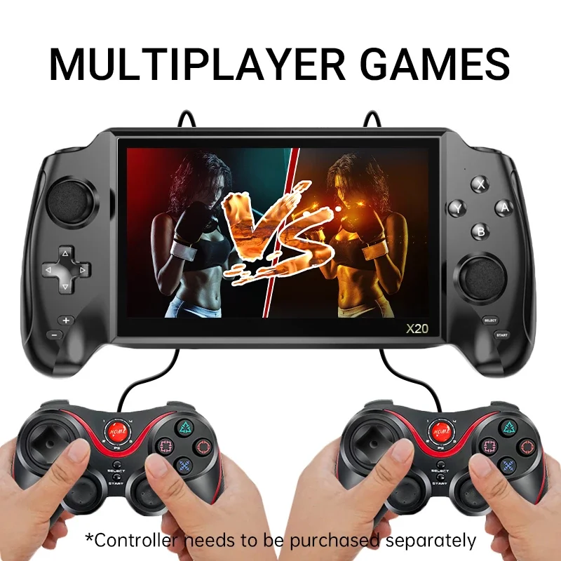 X20 Portable Retro Handheld Video Game Console Bulit-in 3000 Game 7.0 ...