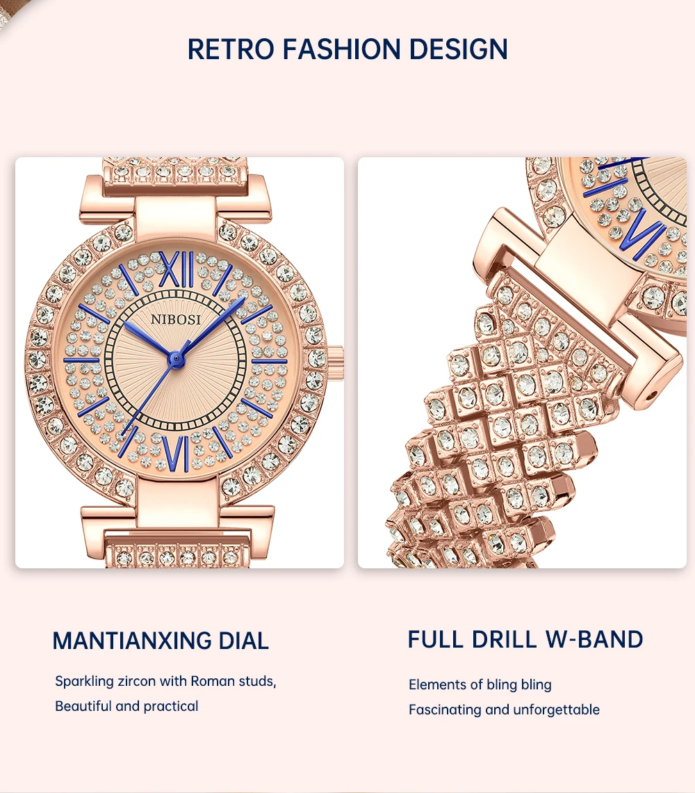 Nibosi 2551 Full Of Diamonds Luxury Ladies Wristwatch Customize Logo ...