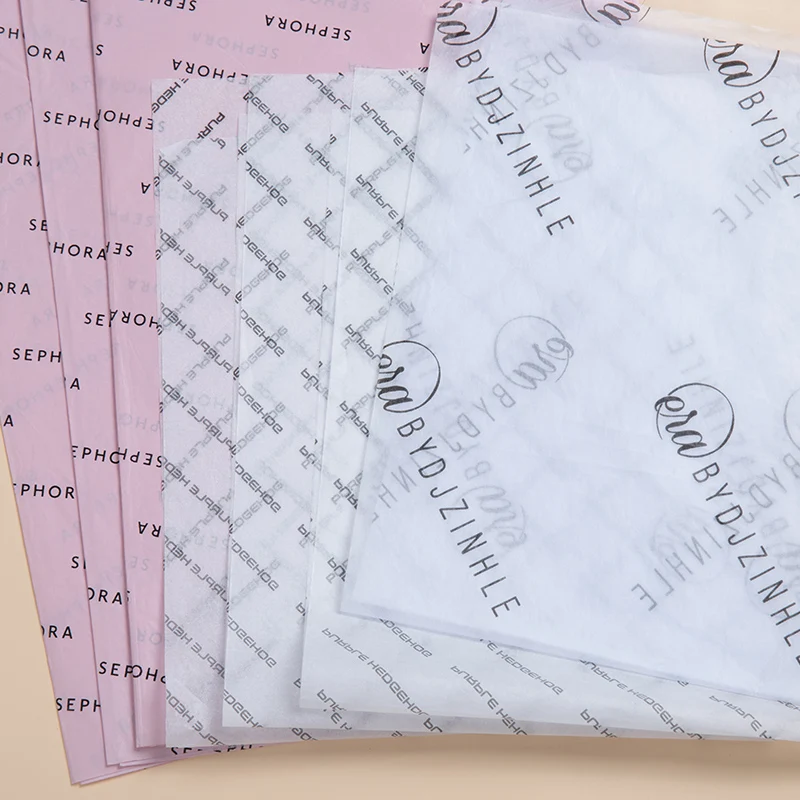 Custom Printed Logo 17gsm/22gsm Clothing Packaging Tissue Paper Black ...