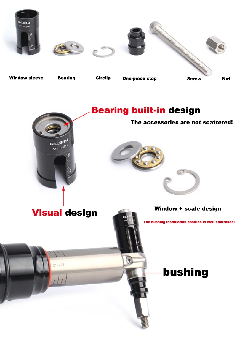 RIDERACE Bicycle Rear Shock Absorber Bushing Tool Needle