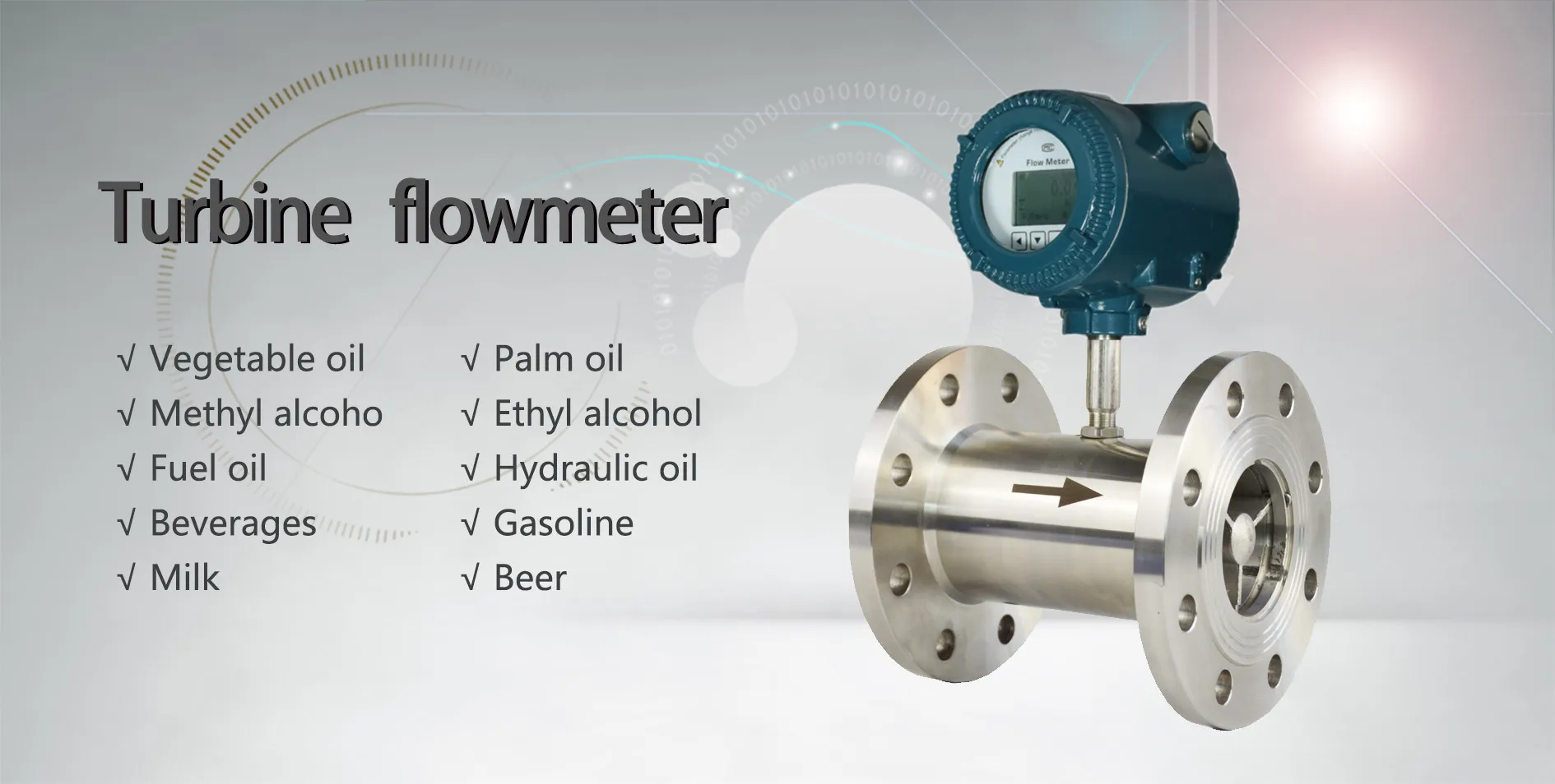 Small Pipe Diameter Small Turbine Flow Meter With 4-20ma Output 24vdc For Water And Oil - Buy ...