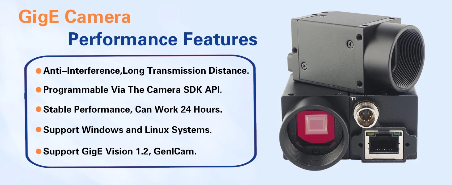 High Speed 1.3MP GigE Industrial Camera with Global Shutter, C Mouth ...