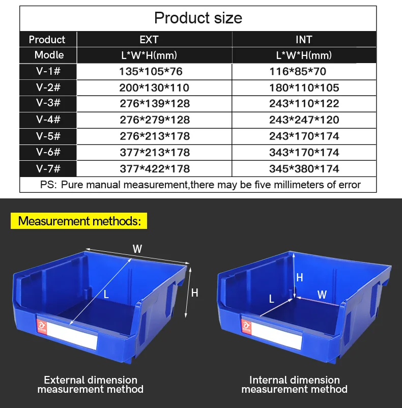 Warehouse Nestable Stackable Plastic Spare Parts Storage Bin - Buy ...
