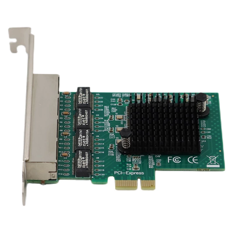 Pcie 4 Port Rj45 1000m Network Adapter Card Pci Express Dual Gigabit ...