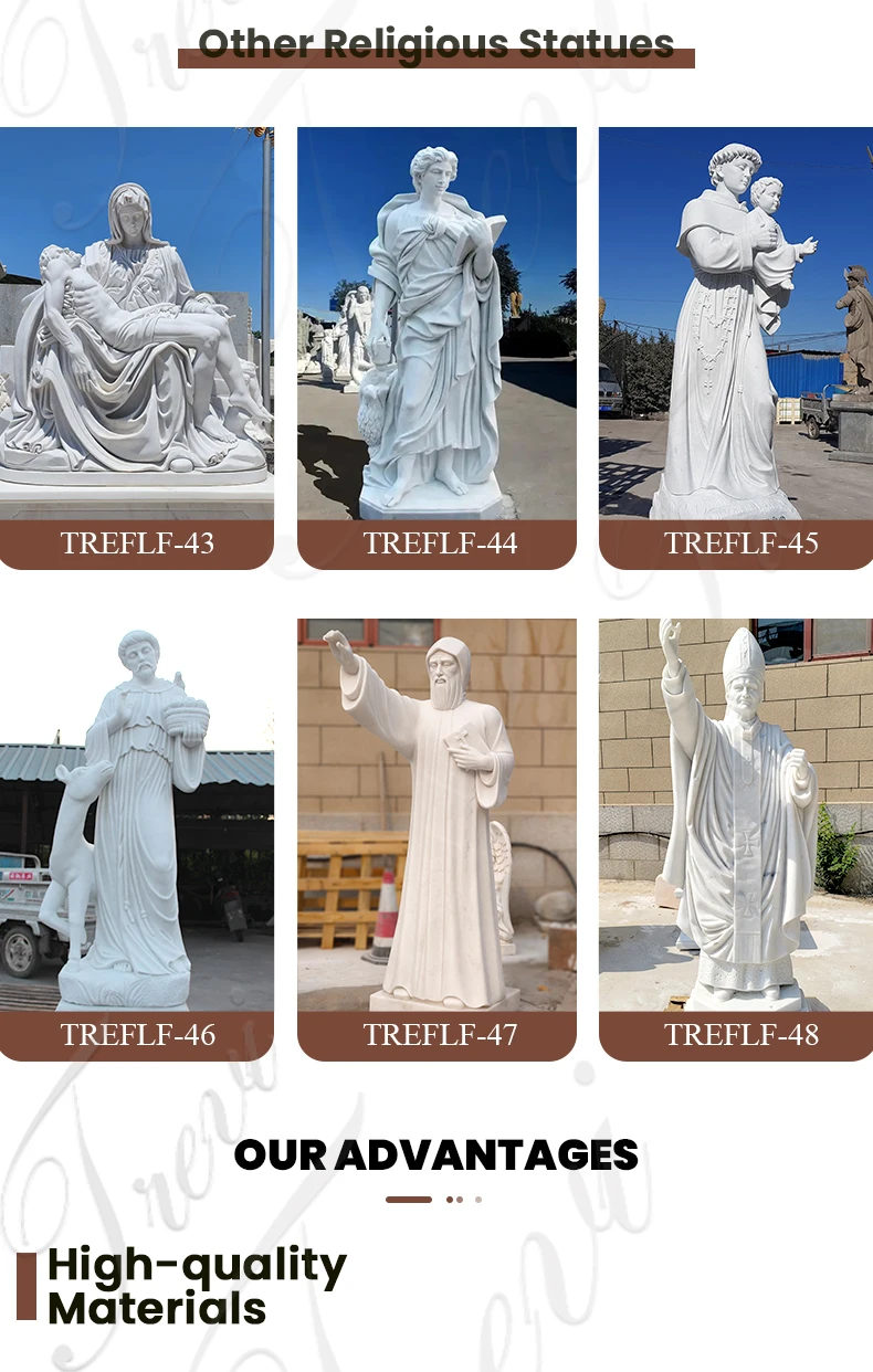 Holy Life Size Marble Stone Sculpture Religious Pieta Statues in Stock ...