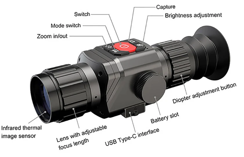 HT-A7 Long Range Thermal Imaging Scope for Outdoor Hunting