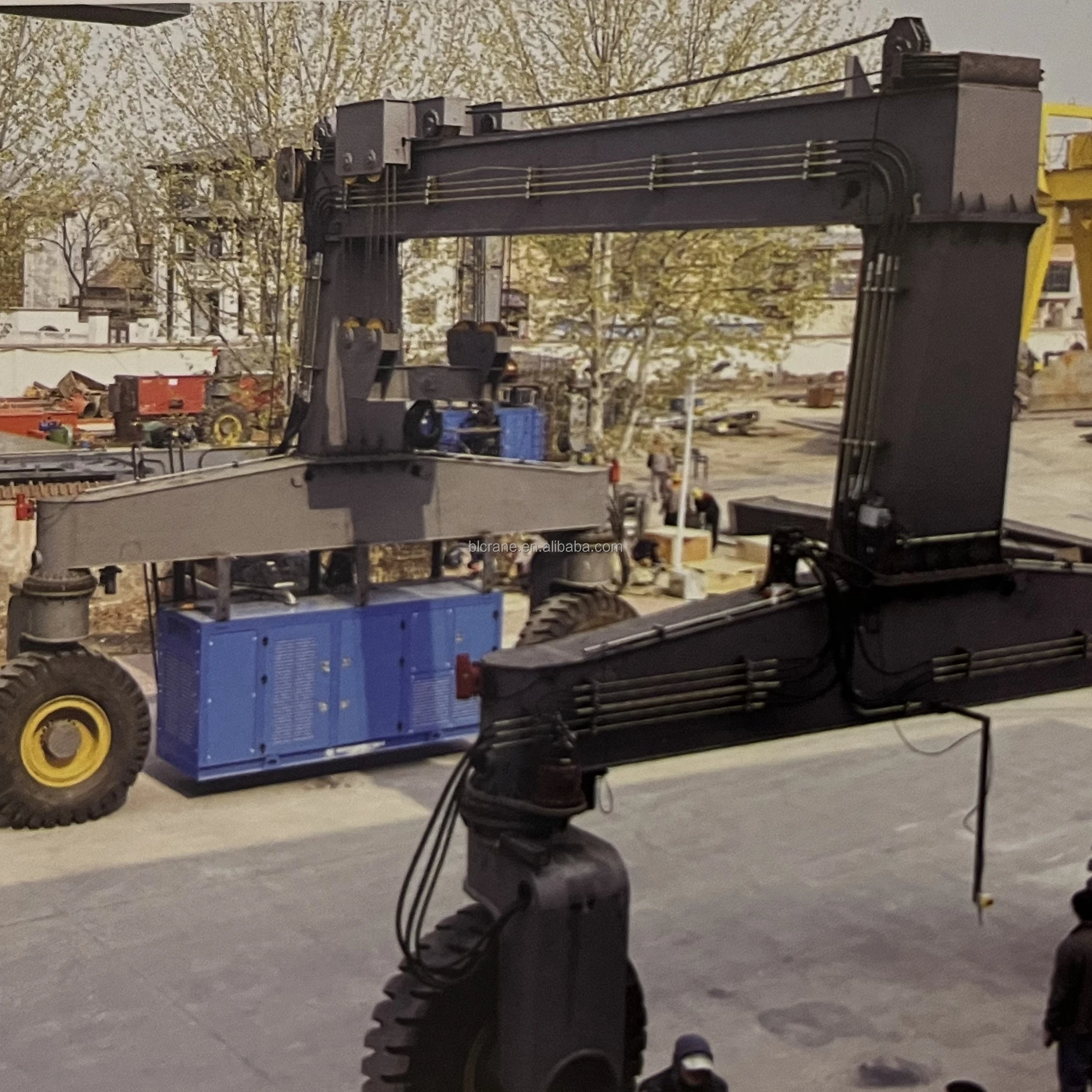 80 Ton Straddle Carrier Container Machine 40t 45t RTG Crane Rubber Tyre ...
