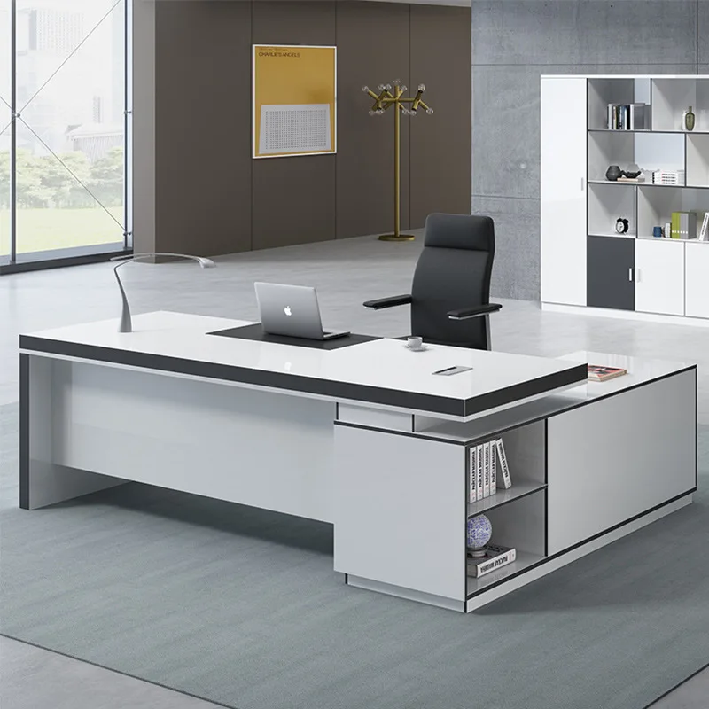 Custom Modern L-Shaped Executive Office Desk | Office Furniture OEM