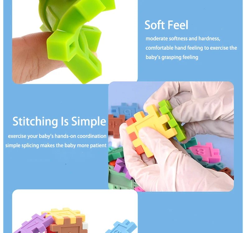Custom Silicone Soft Building Blocks Kids Puzzle Other Baby Toys Early ...