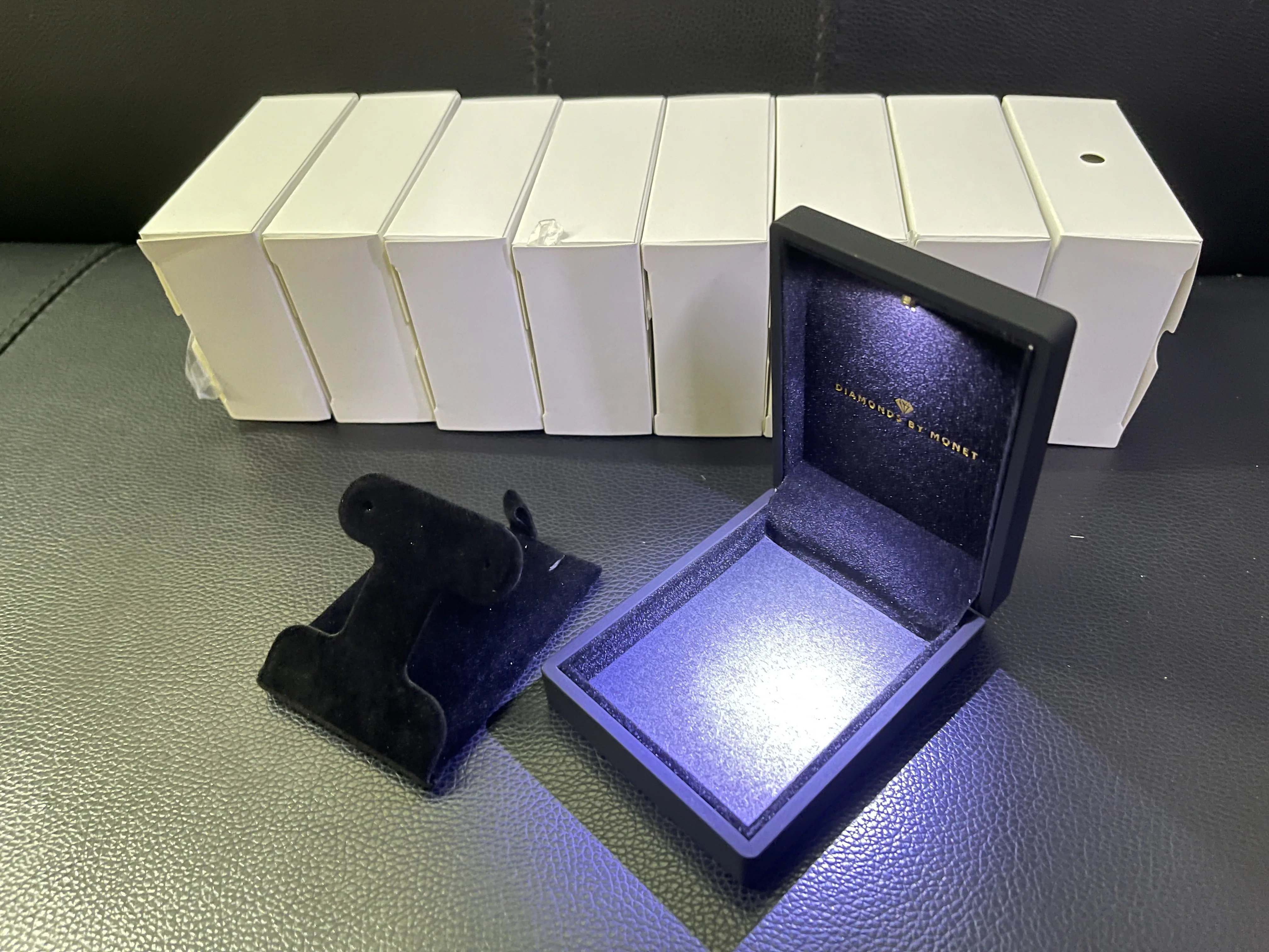 Customized Your Logo- Luxury Black LED Earring Pendant Box| Alibaba.com