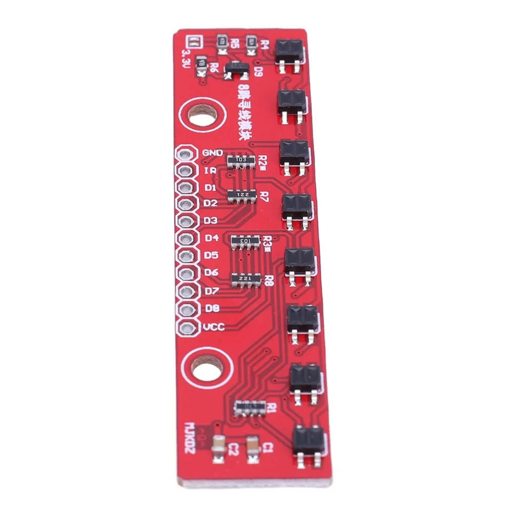 3.3v-5v Hunt Module 8 Channel 8bit Detector Hunt Board Pcb Infrared Detection Sensor Module ...