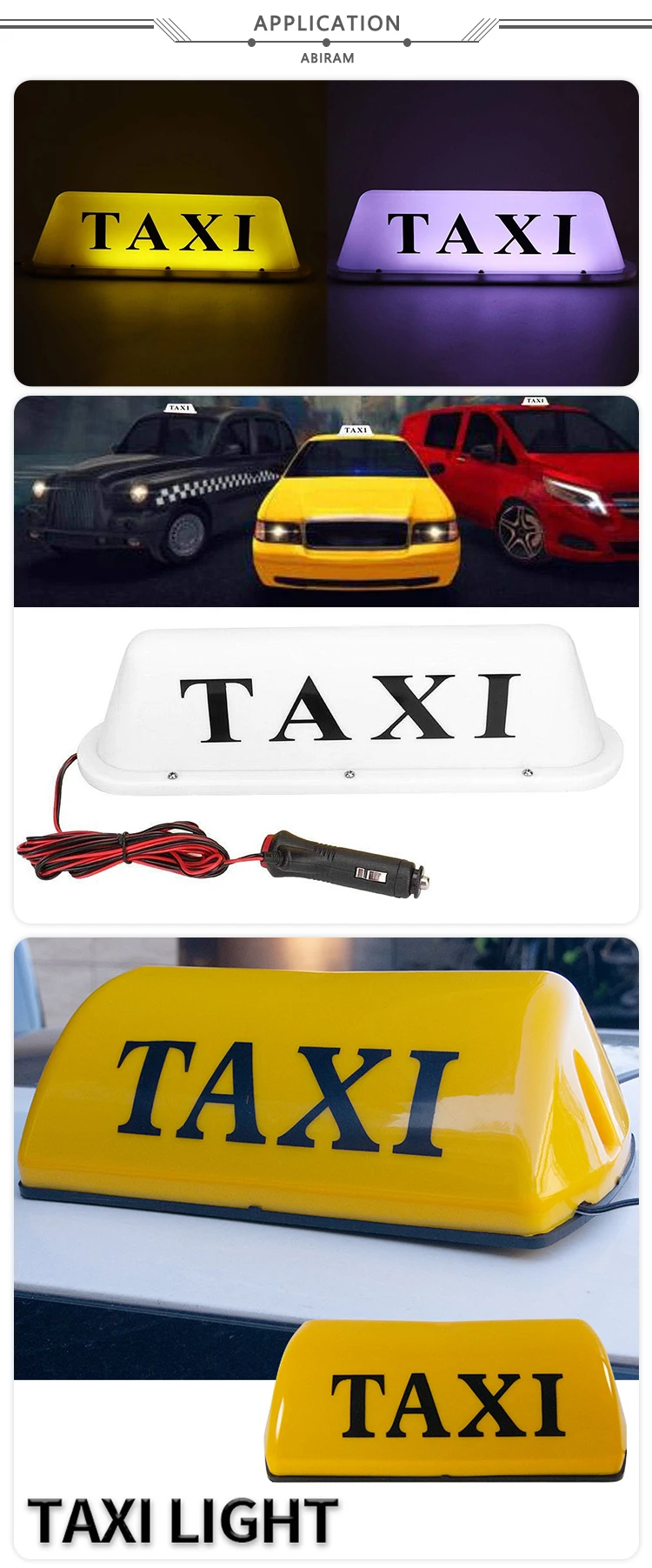 Customized Taxi Top Lights - Durable & Bright Solutions