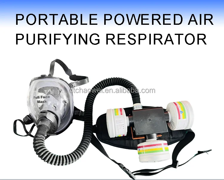 Portable Electric Powered Gas Mask Air Purifying Respirator Blower ...