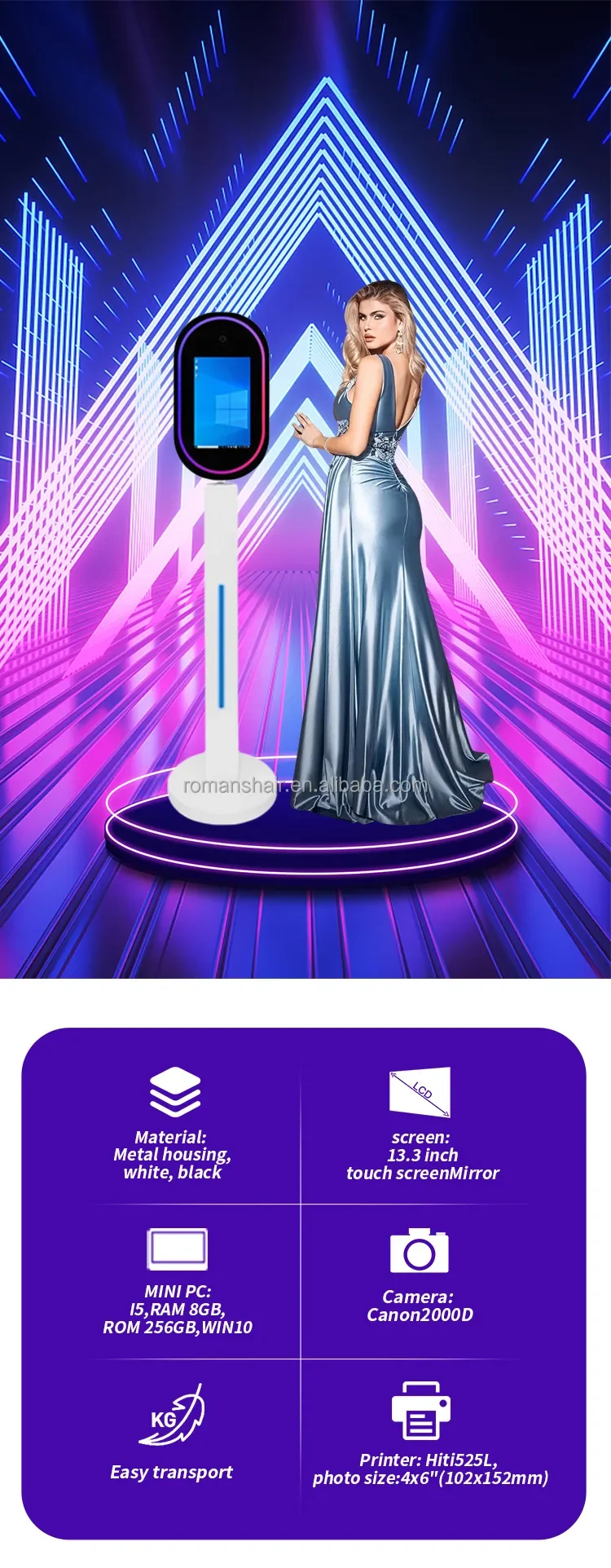 Photo Booth Wedding Party Christmas Event Have Fun 13.3 Inch Touch ...