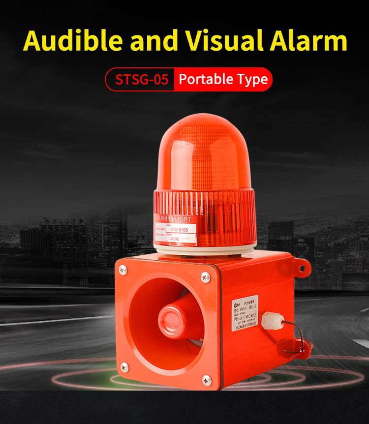 Customized Outdoor Portable Flashing Light Audible Visual Alarm Sounder ...