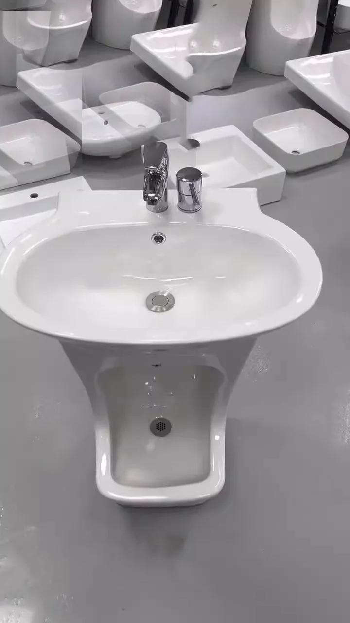 Wuduwash White Rectangular Hand Wash Basin Sink Small Counter Standing ...