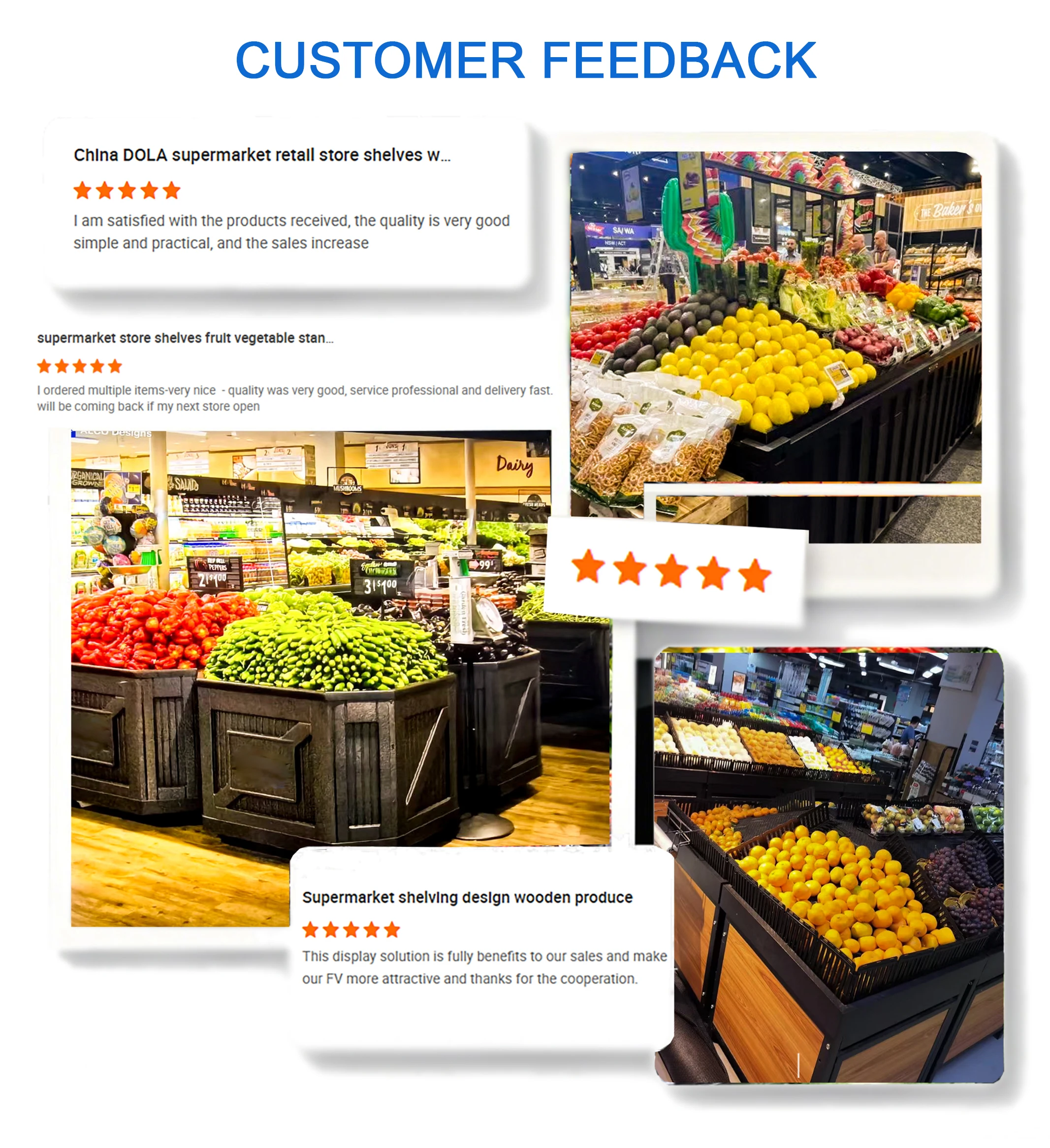 High Quality Produce Display Bins - Ideal for Supermarkets