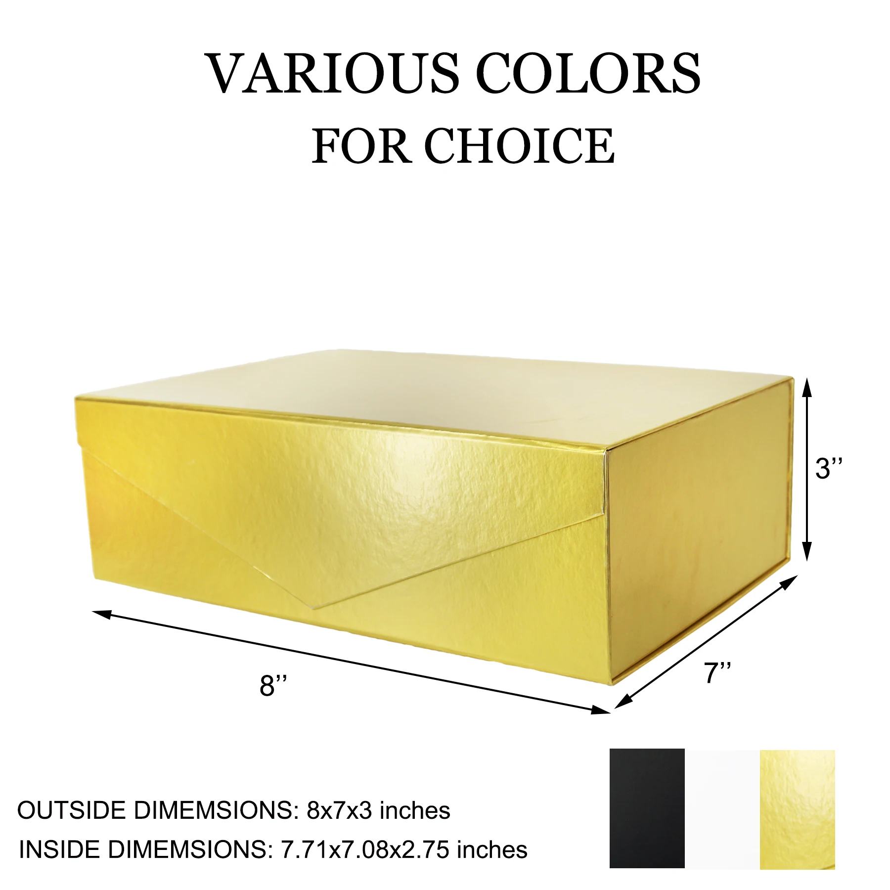 Custom Gold Gift Boxes Easy Assemble Magnetic Folding Lip Lamp Perfume ...