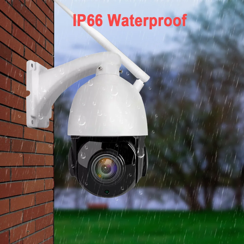 8MP 4K wireless PTZ IP Camera Wifi Outdoor TF Card Human AI Auto ...