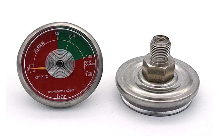 Bourdon Tube Type Spring Pressure Gauge for Fire Extinguisher