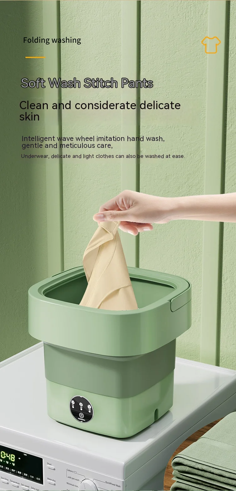 Portable Folding Washing Machine Underwear Underwear Socks Cleaning ...