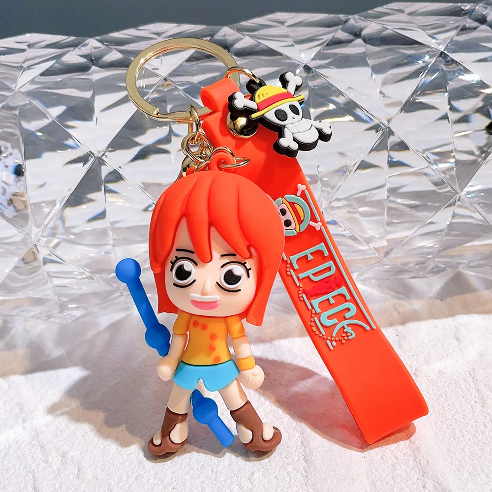 Xux Fashion One Piece Luffy Pendant Keychain Creative Animation 3d Car ...
