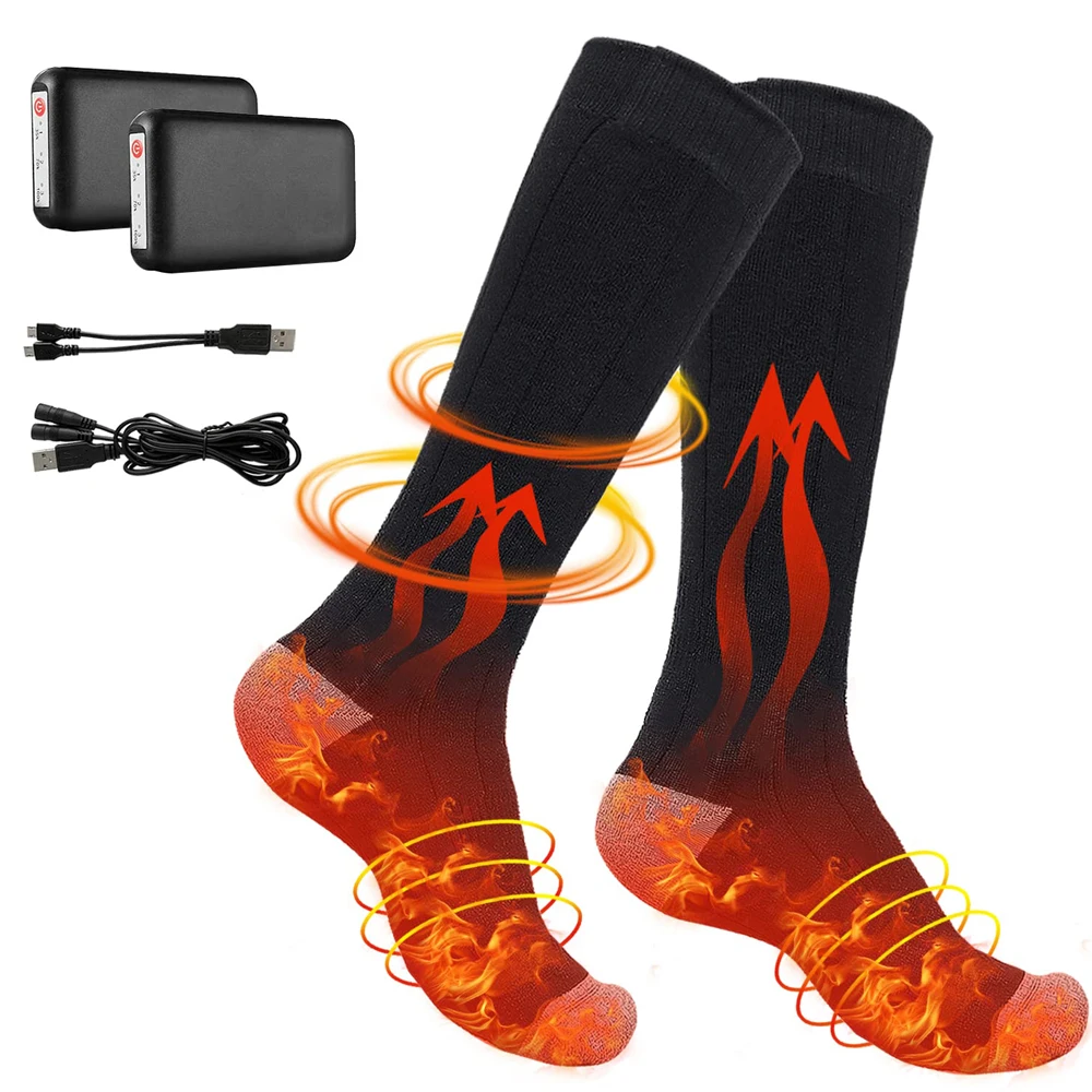 Heated Sox Winters Ski Breathable Usb Rechargeable Battery Electric ...