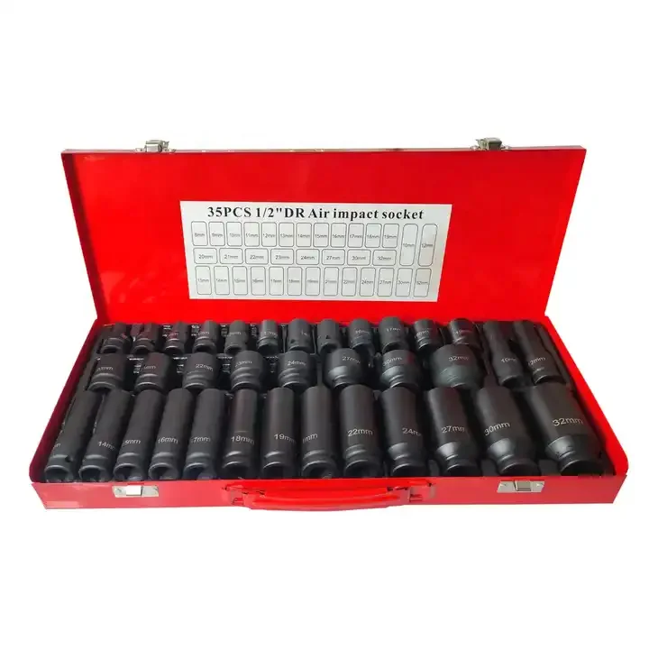 Heavy Duty Universal Pneumatic socket set 35Pcs 1/2 inch Deep socket ...