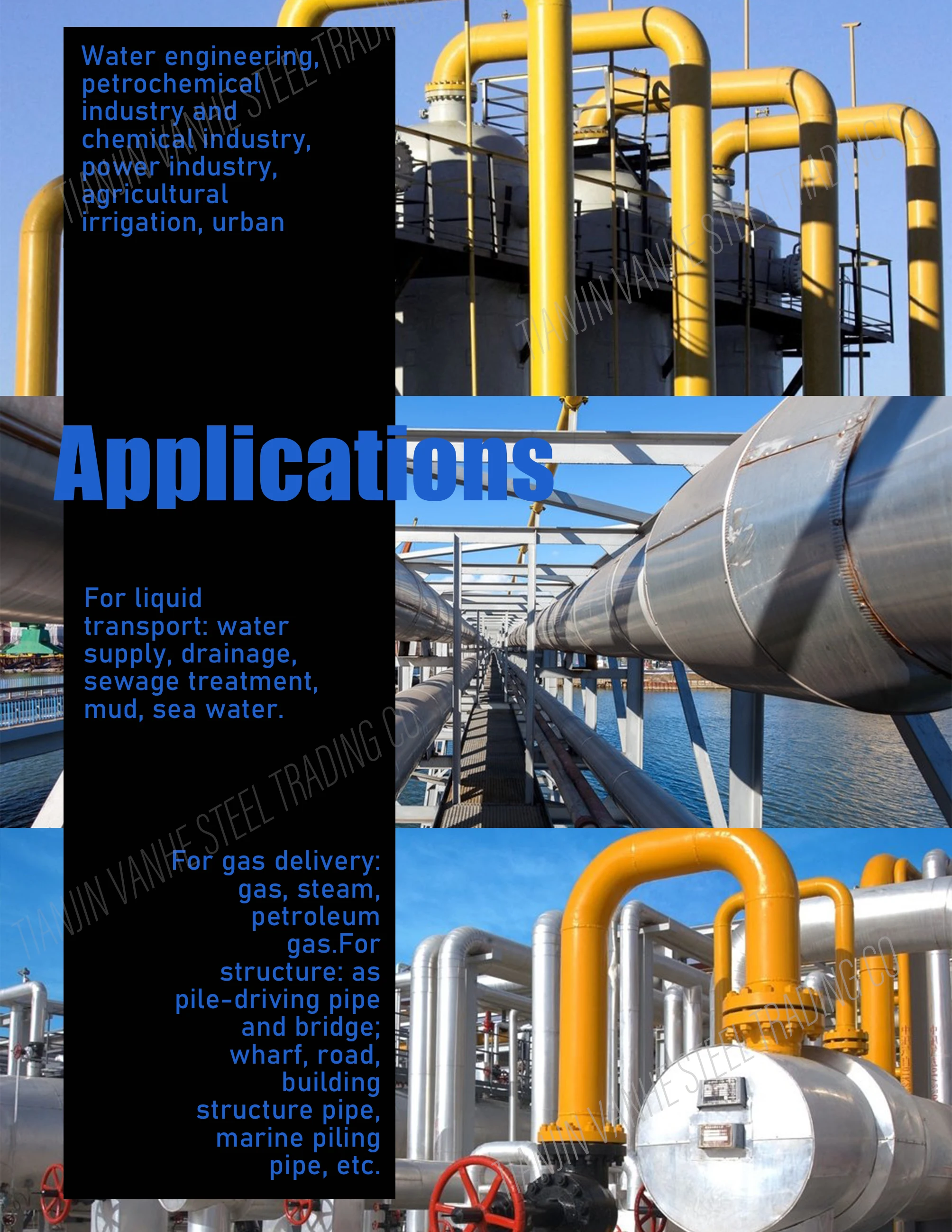 Large Diameter Hydropower Penstock Api 5l Carbon Steel Spiral Spiral Welded Ssaw Steel Pipe ...