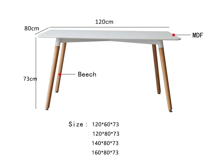 Tavoli Storante Amz New Traditional Wood Mdf Dining Room Tables Wooden ...