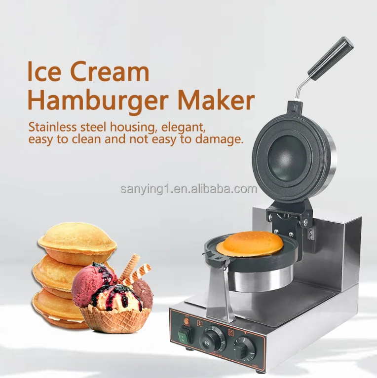Commercial Professional Smokeless Electric Ice Cream Toast Waffle Maker ...
