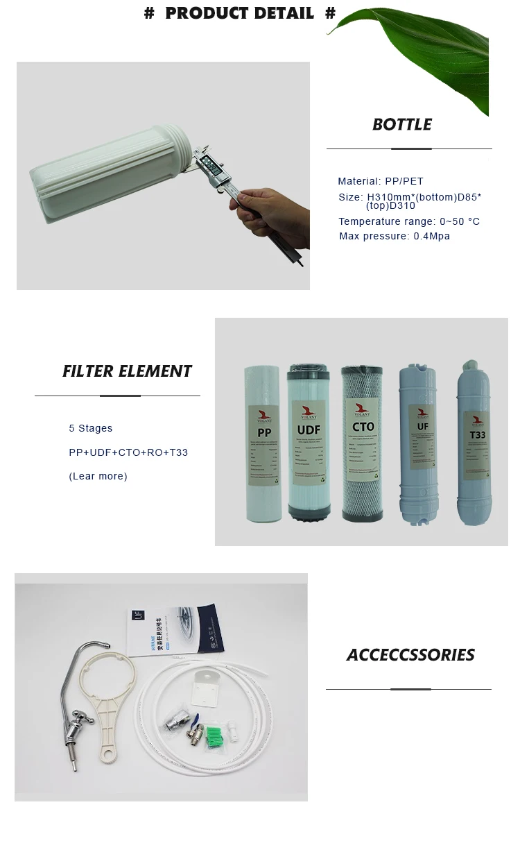 5-stages Ultra Filtration Water System For House Water Filter With 0.01 ...