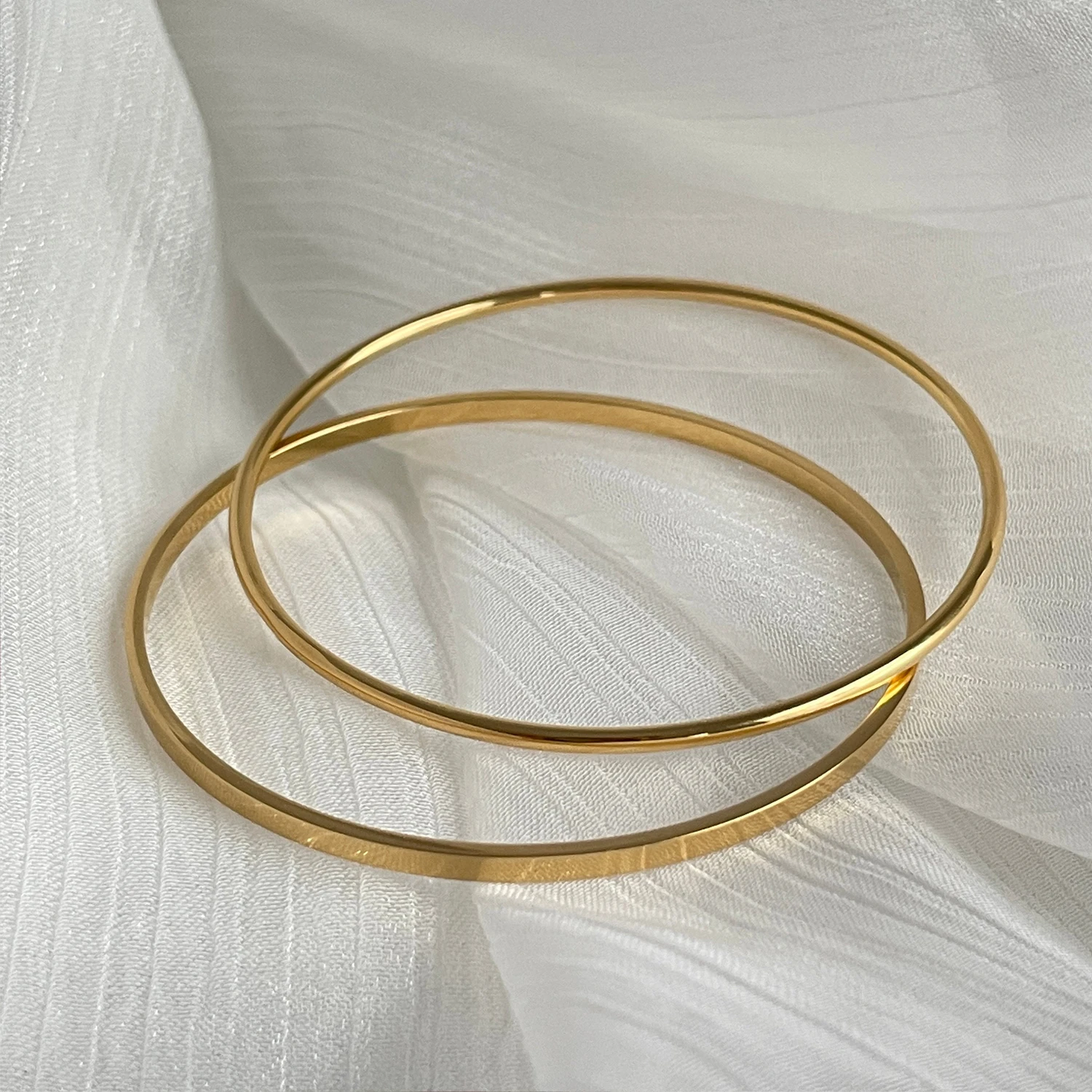 Shop Our Selection of 18K Gold Plated Stainless Steel Bangles
