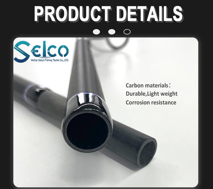 Selco Wholesale 12ft 4.25lbs 4 Section Salt Water Collapsible Casting ...