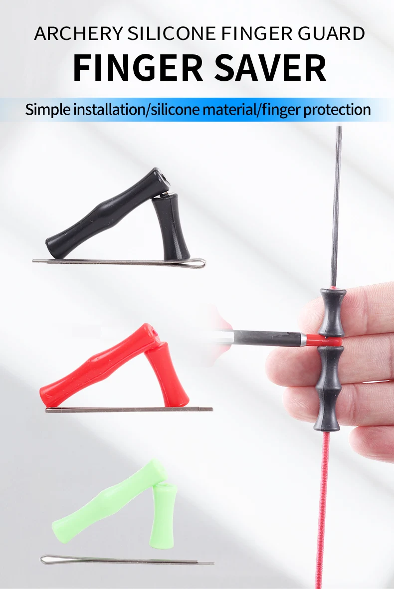 Spg Archery Finger Guard Recurve Bow Mongolian Longbow Bowstring Rubber ...