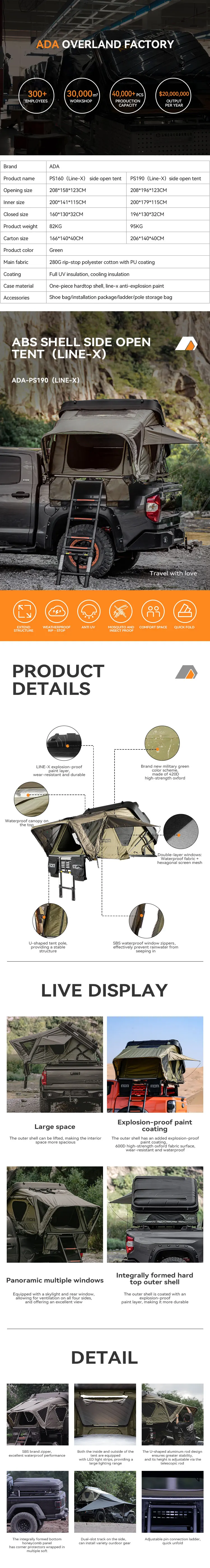 ADA OVERLAND Roof Top Tents - Durable & Spacious Solutions