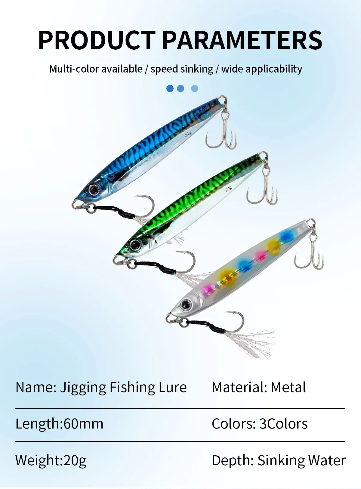 Jiemi Oem New Style 20g 60mm Lead Fish Metal Jig Fishing Lure 3d Eyes Jig Metal Lures Jigging ...